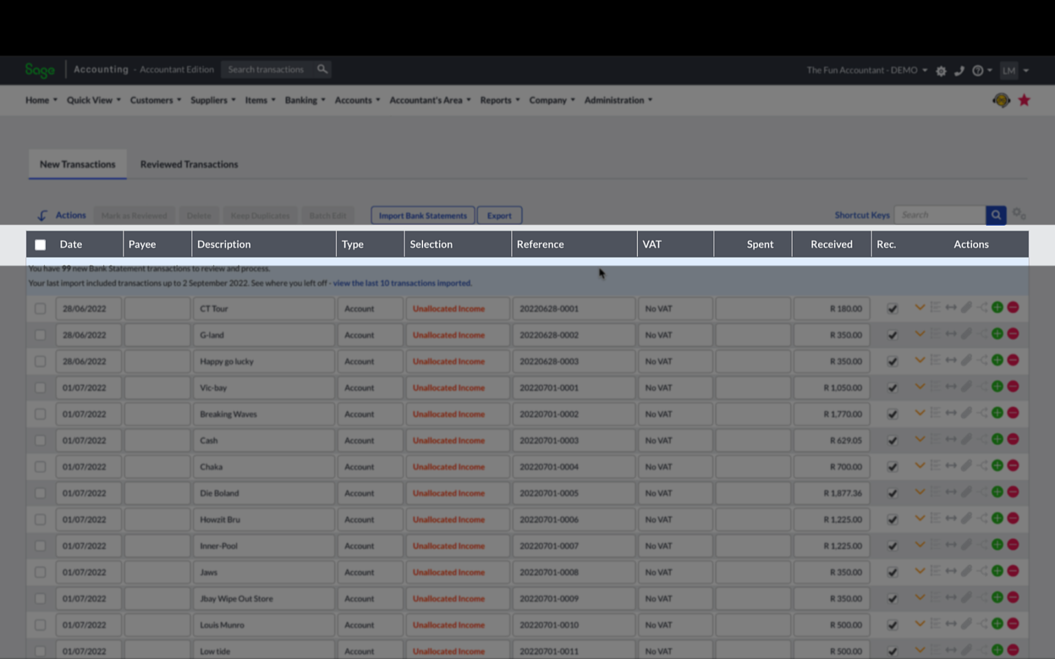 How to process Customer Bank Receipts in Sage Accounting | The Fun ...