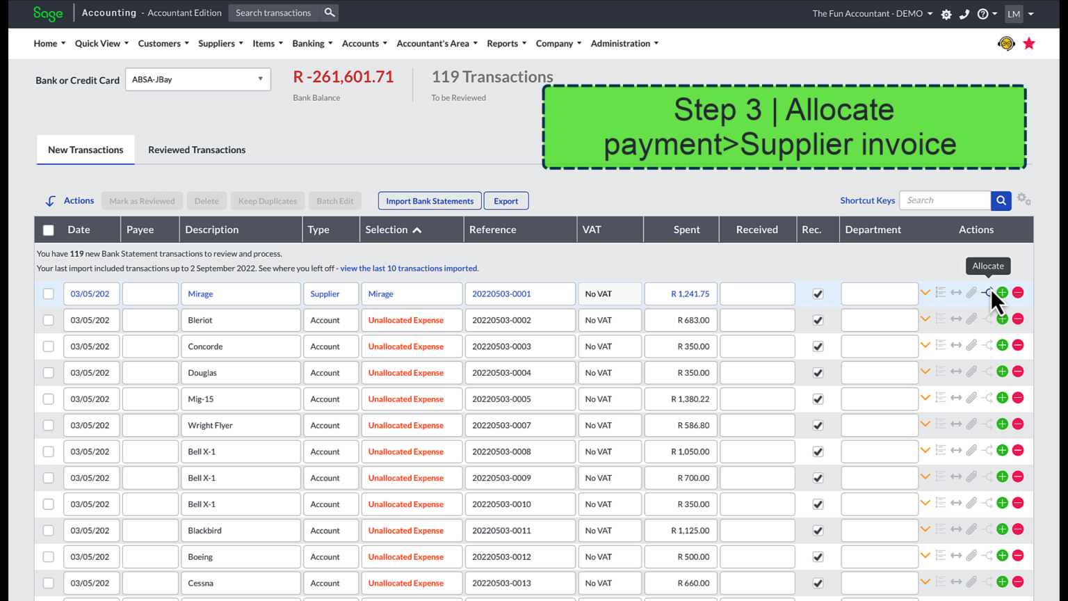 Process bank payments in Sage Accounting | The Fun Accountant