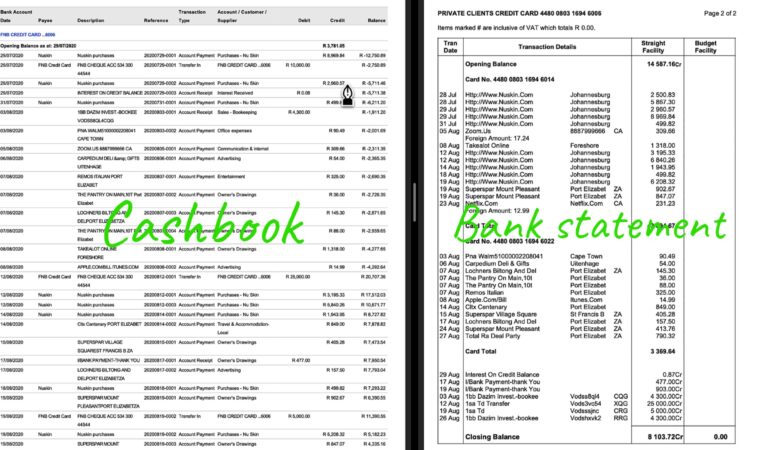 cash-book-and-bank-statement-used-for-bank-recon | The Fun Accountant
