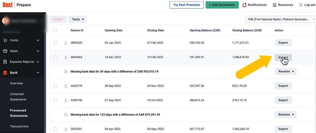 Dext: The best Bank Statement conversion tool for importing bank ...