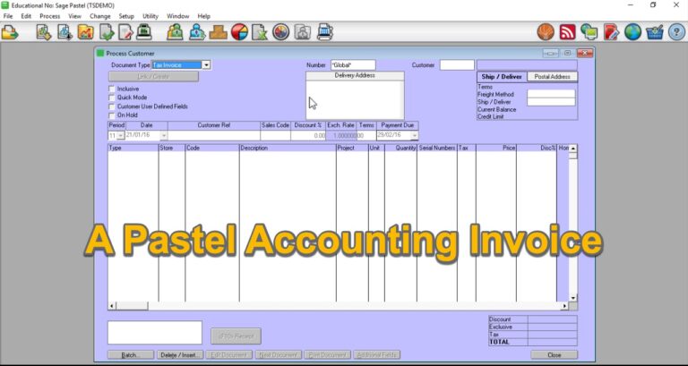 Pastel-Desktop-Accounting-Sales-Invoice | The Fun Accountant